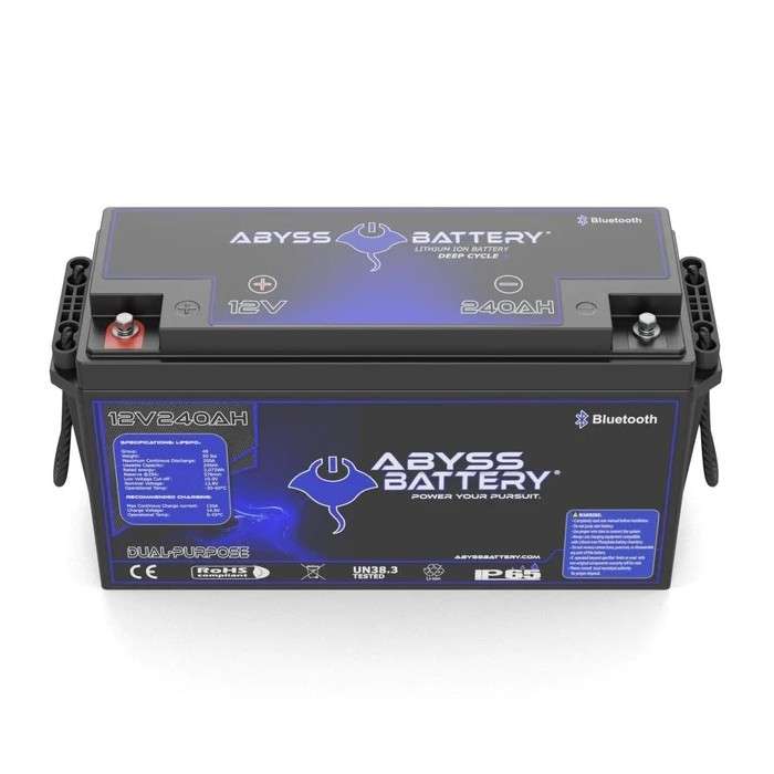 Abyss Battery 12V 240Ah Lithium Dual Purpose Marine Battery - TackleDirect