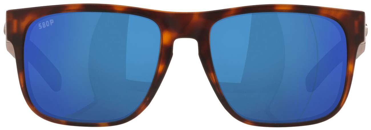 Costa Spearo Sunglasses Matte Tortoise/Blue Mirror 580P - TackleDirect