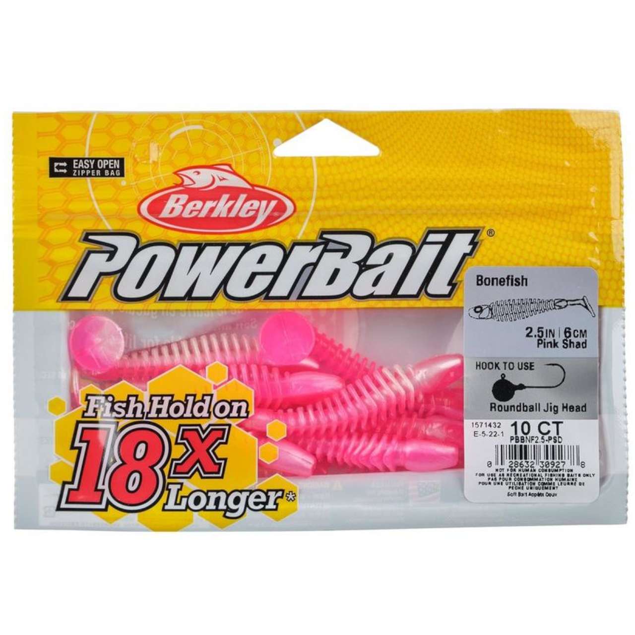 Berkley PowerBait Bonefish - 2-1/2in - Pink Shad - TackleDirect