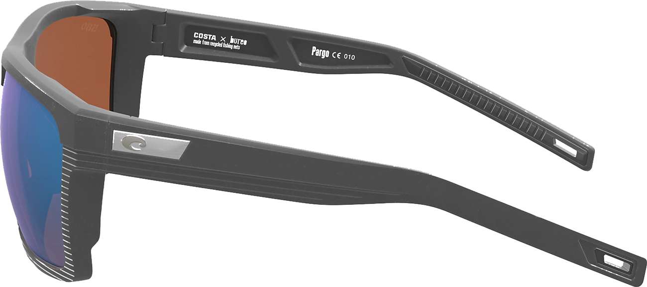 Costa Pargo Sunglasses - Dark Grey/Green Mirror 580G - TackleDirect