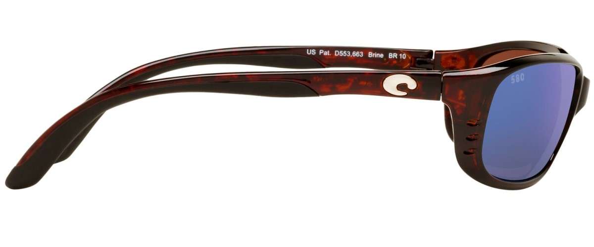 Costa Brine Sunglasses - Tortoise Frame/Green Mirror 580G Lens