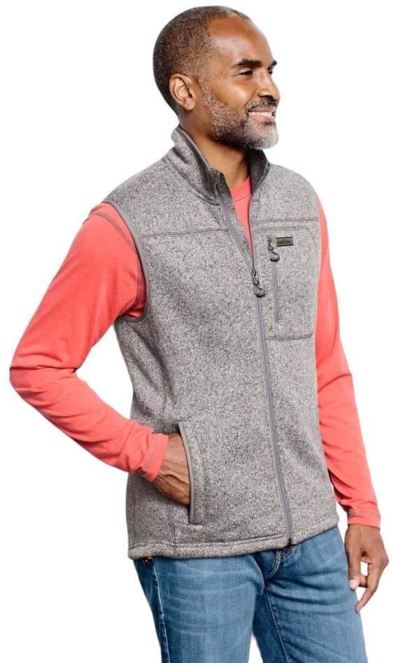 Orvis Mens R65 Sweater Fleece Vest - HthGr- XX-Large - TackleDirect