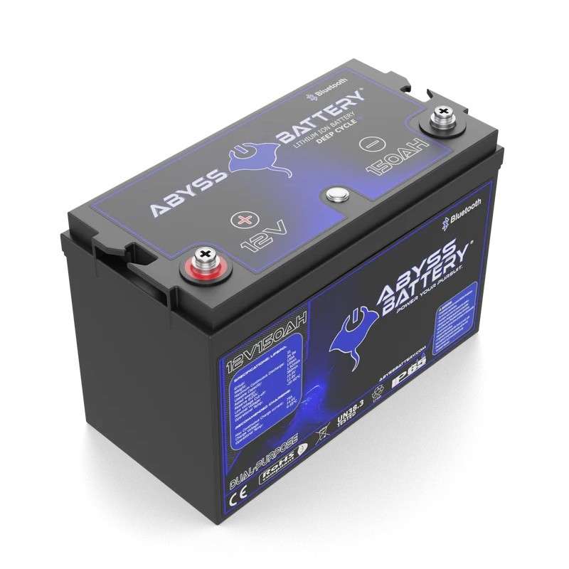 Abyss Battery 12V 150Ah Lithium Dual Purpose Marine Battery - TackleDirect