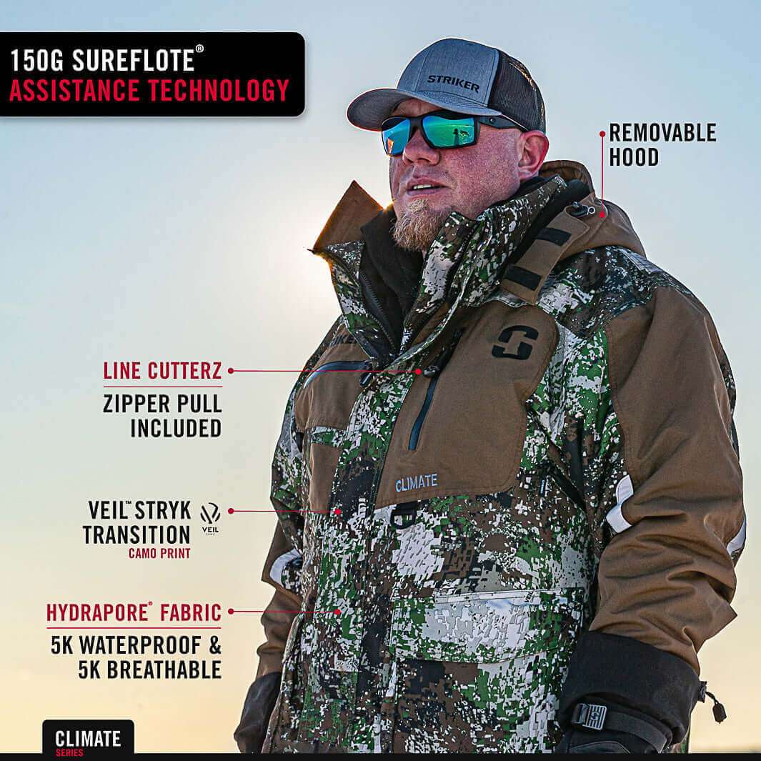 Striker Climate Jacket - Stryk Transition - Large - TackleDirect