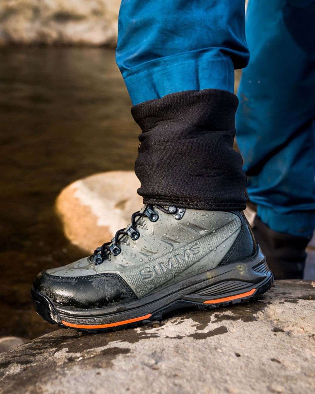 Simms Mens Freestone Felt Sole Wading Boot - GM - 7 - TackleDirect